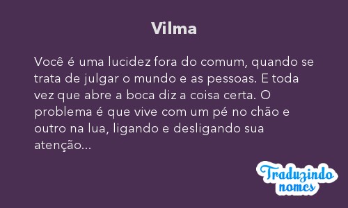 Significado do nome VILMA. Detalhes e origem do nome VILMA - Nomes ...